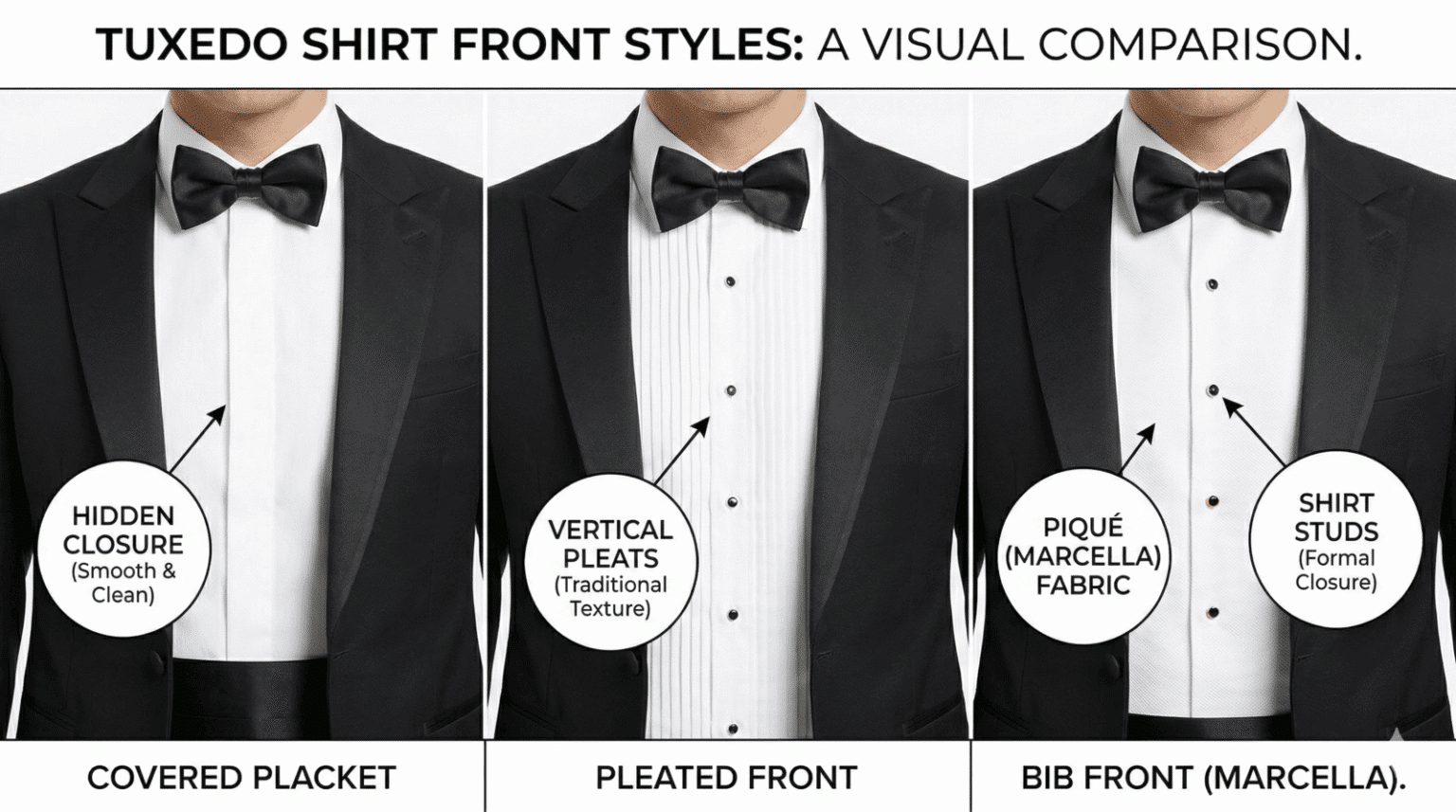 What Is a Covered Placket Tuxedo Shirt? | Alan David